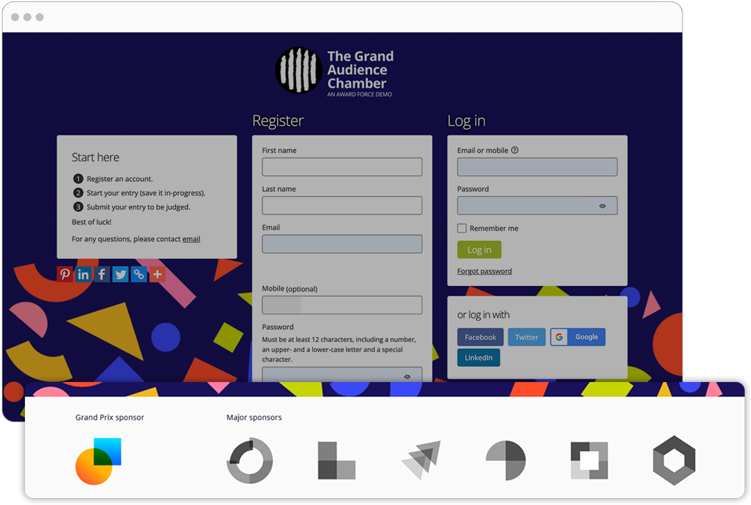 Sponsor visibility - Awards Management Software
