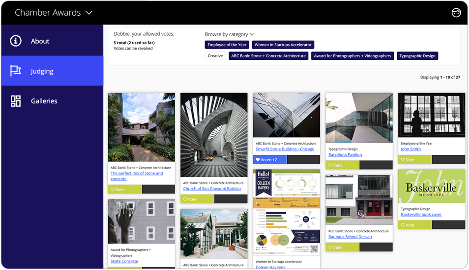 Creative awards judging software - Awards Management Software