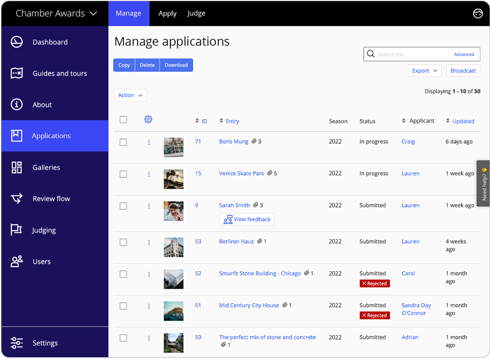 Fellowship management software - Awards Management Software