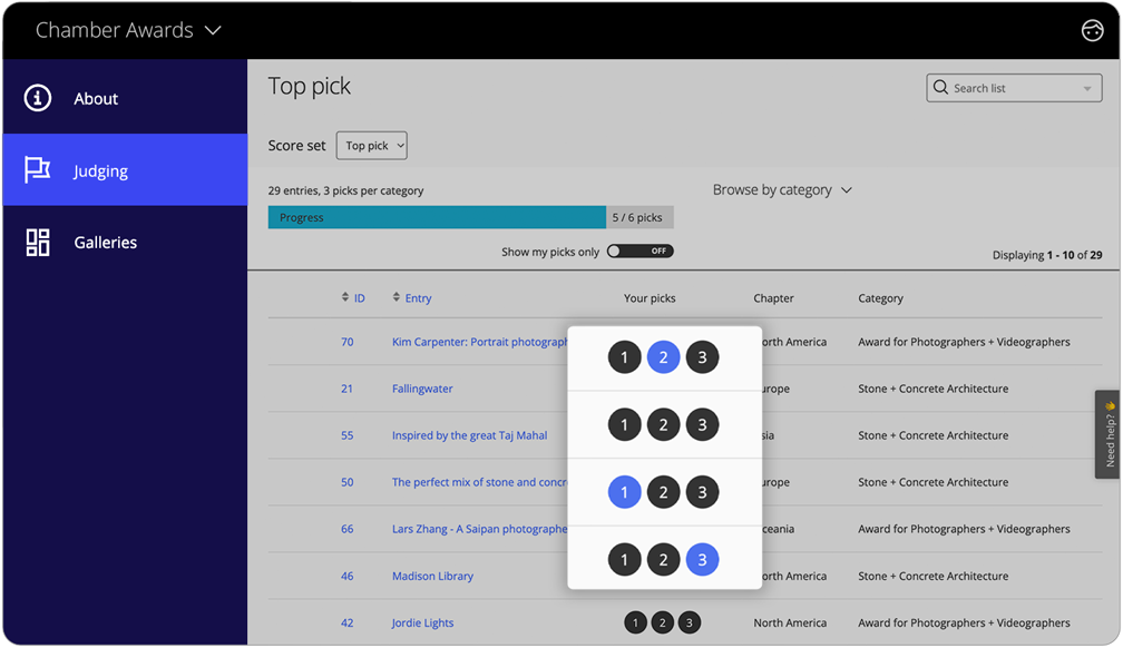 Accreditations and certifications assessment software - Awards Management Software